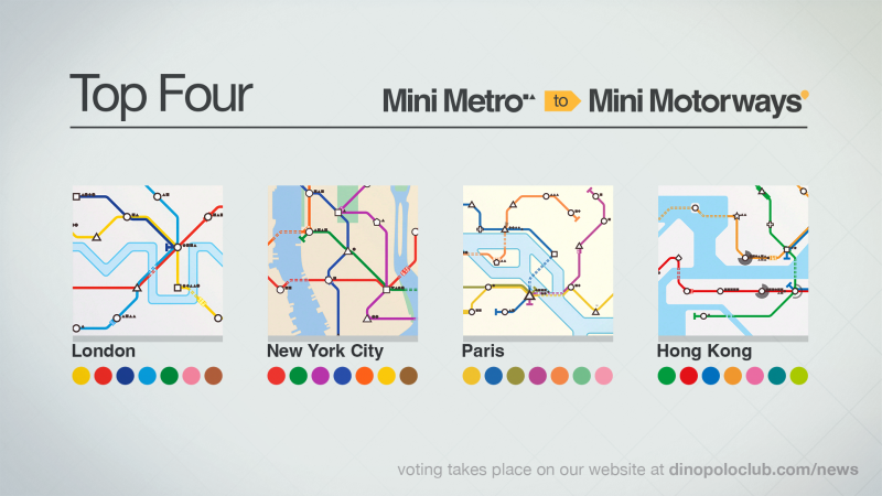 Cast your final vote on which Mini Metro map comes to Mini Motorways ...